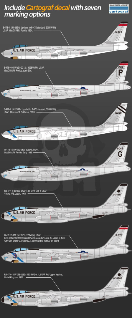 Battle-Models > Academy 12618 B-47 Stratojet USAF 1:144